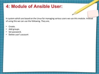 Top 5 Ansible modules | PPT