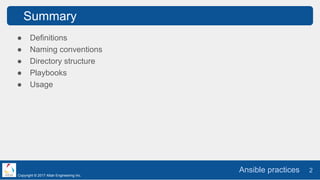 Ansible practices | PDF