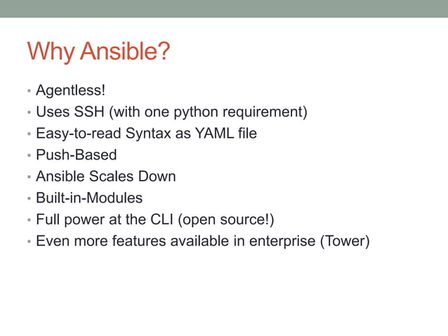 Ansible presentation | PPTX