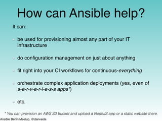 A quick intro to Ansible | PPT