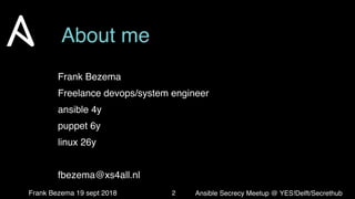 Ansible secure usage, deployment, secret vaults | PDF | Cloud Computing | Internet