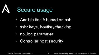 Ansible secure usage, deployment, secret vaults | PDF | Cloud Computing | Internet