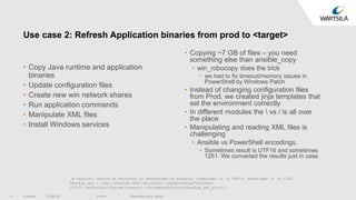 Ansible Meetup FI - Ansible use cases with enterprise application | PPT