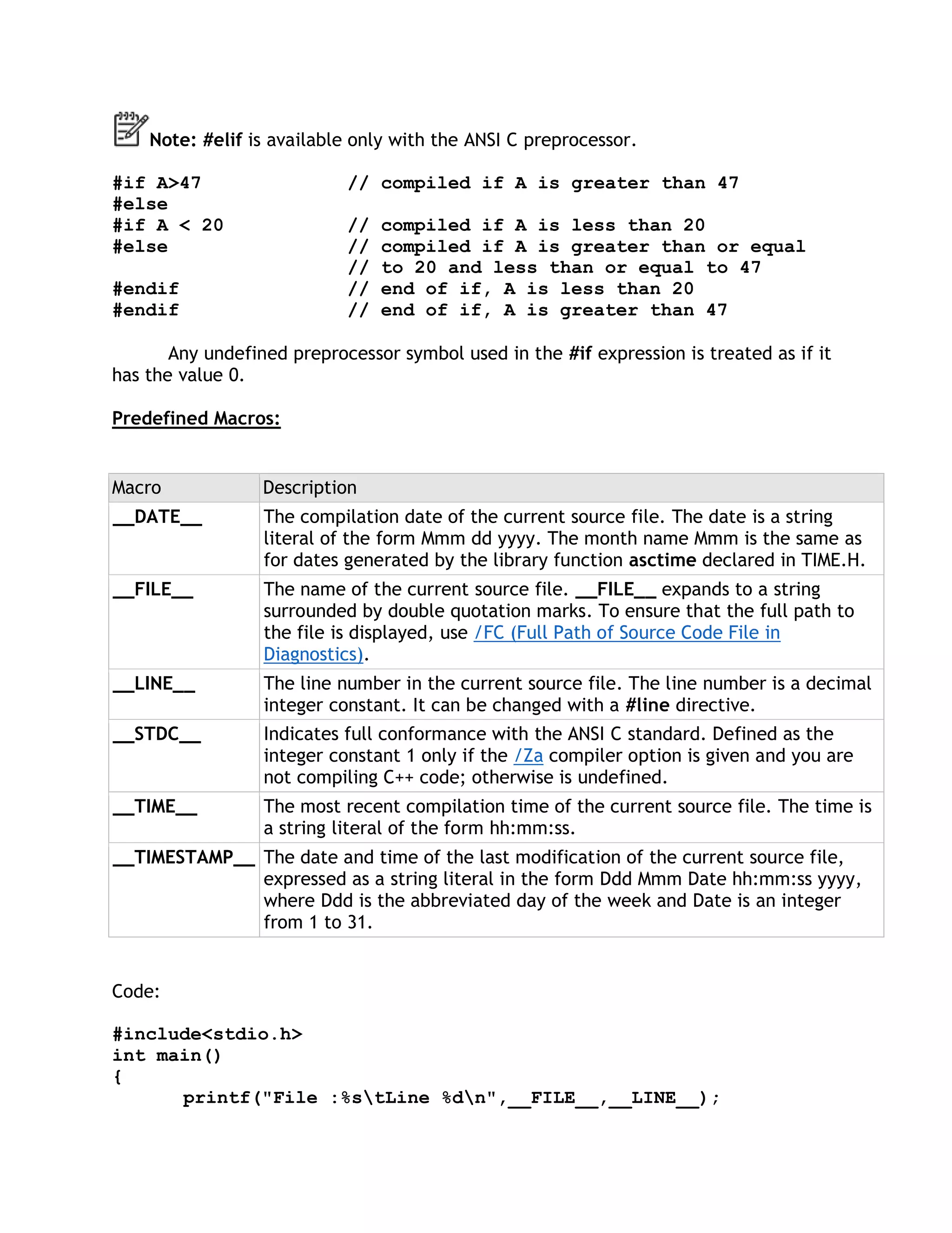 ANSI C Macros | PDF | Programming Languages | Computing