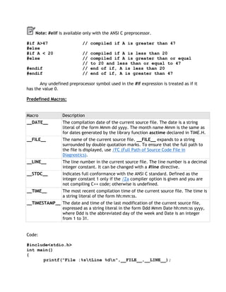 ANSI C Macros | PDF
