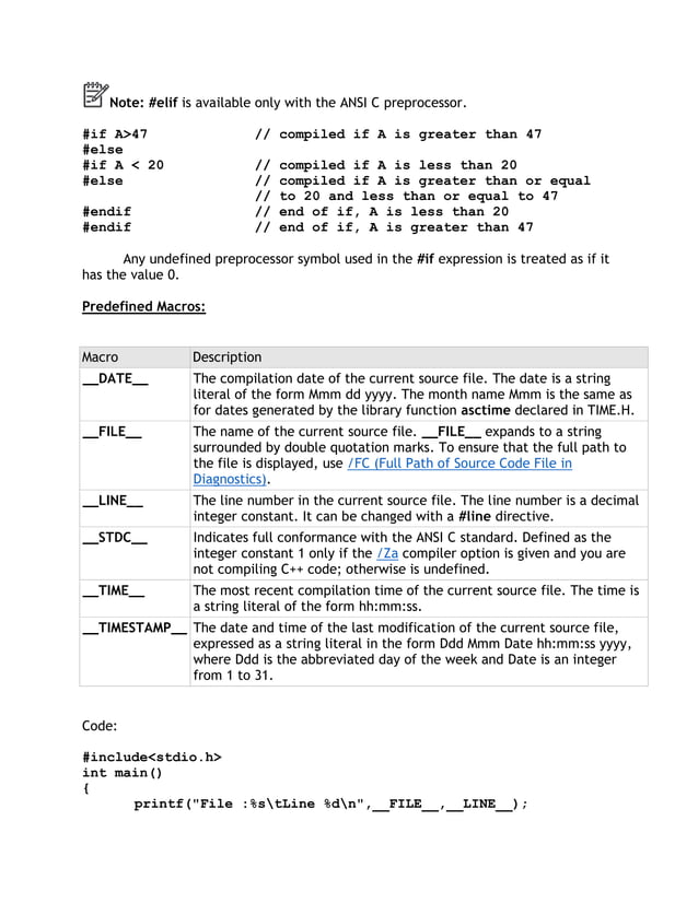 Ansi C Macros Pdf Programming Languages Computing 5748