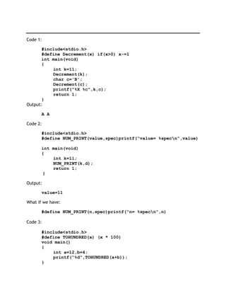 ANSI C Macros | PDF