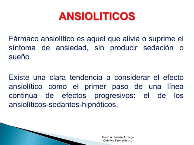 ANSIOLITICOS | PPTX | Pharmaceutical Drugs | Medical Health