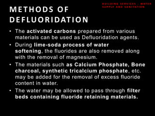 Water Fluridation & Defluridation | PPTX