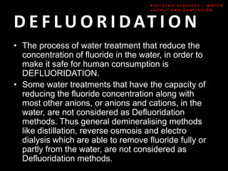 Water Fluridation & Defluridation | PPTX