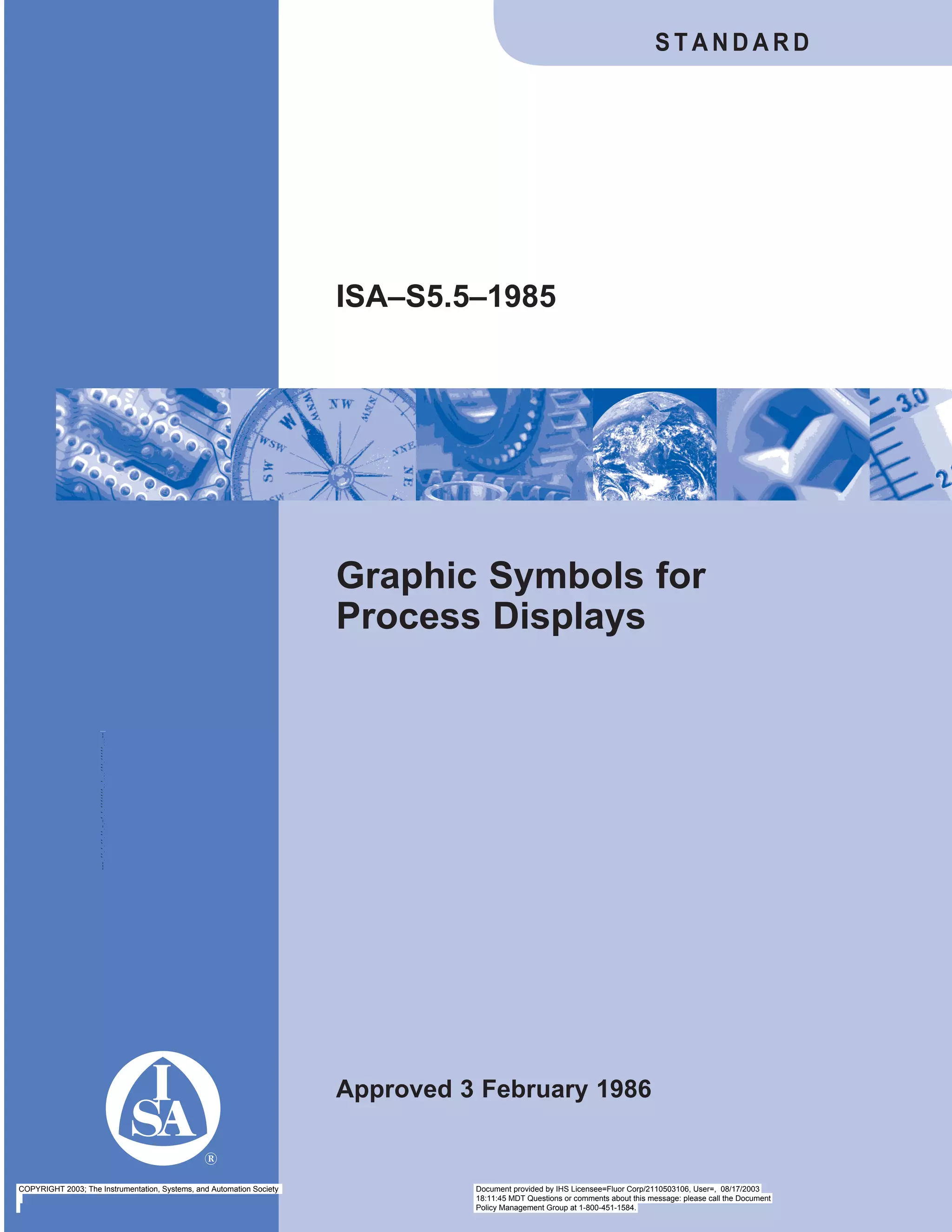 Ansi isa s5.5 symbols for graphic displays | PDF
