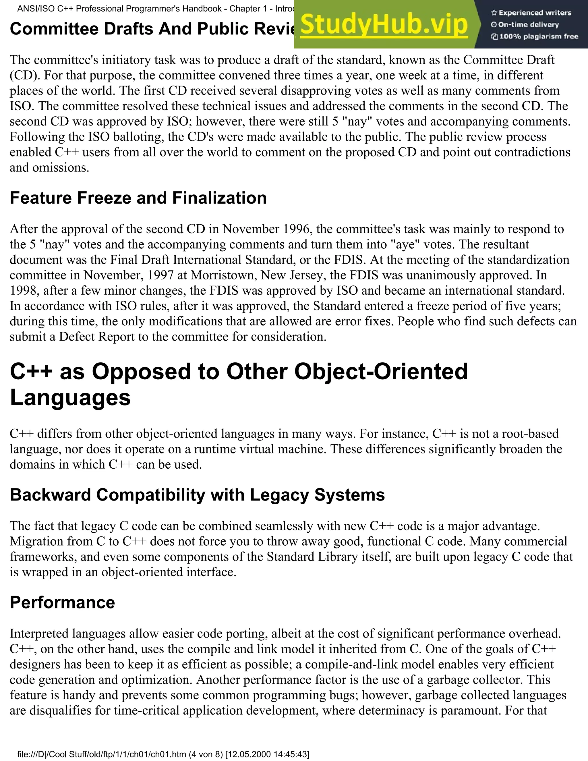 ANSI ISO C Professional Programmer S Handbook | PDF