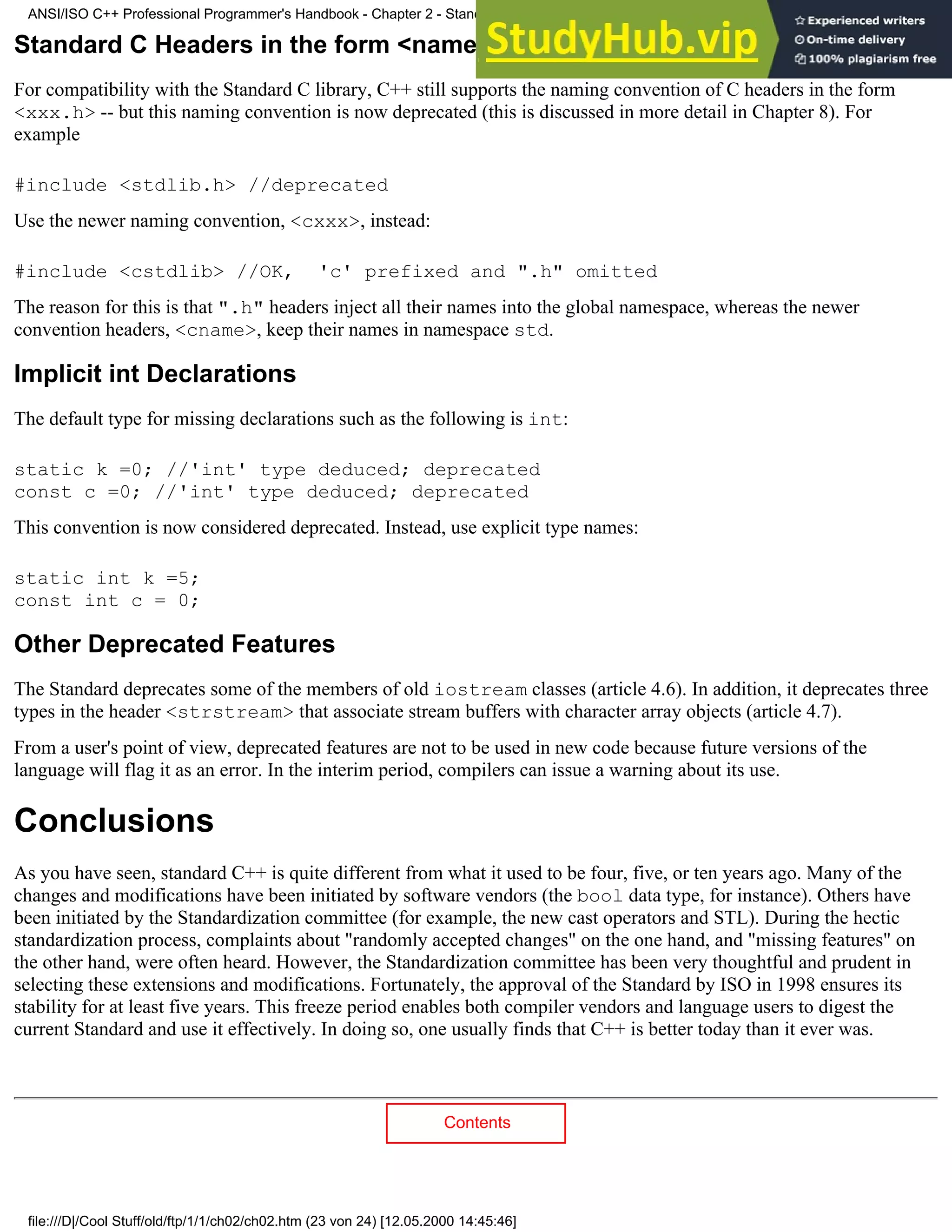 ANSI ISO C Professional Programmer S Handbook | PDF