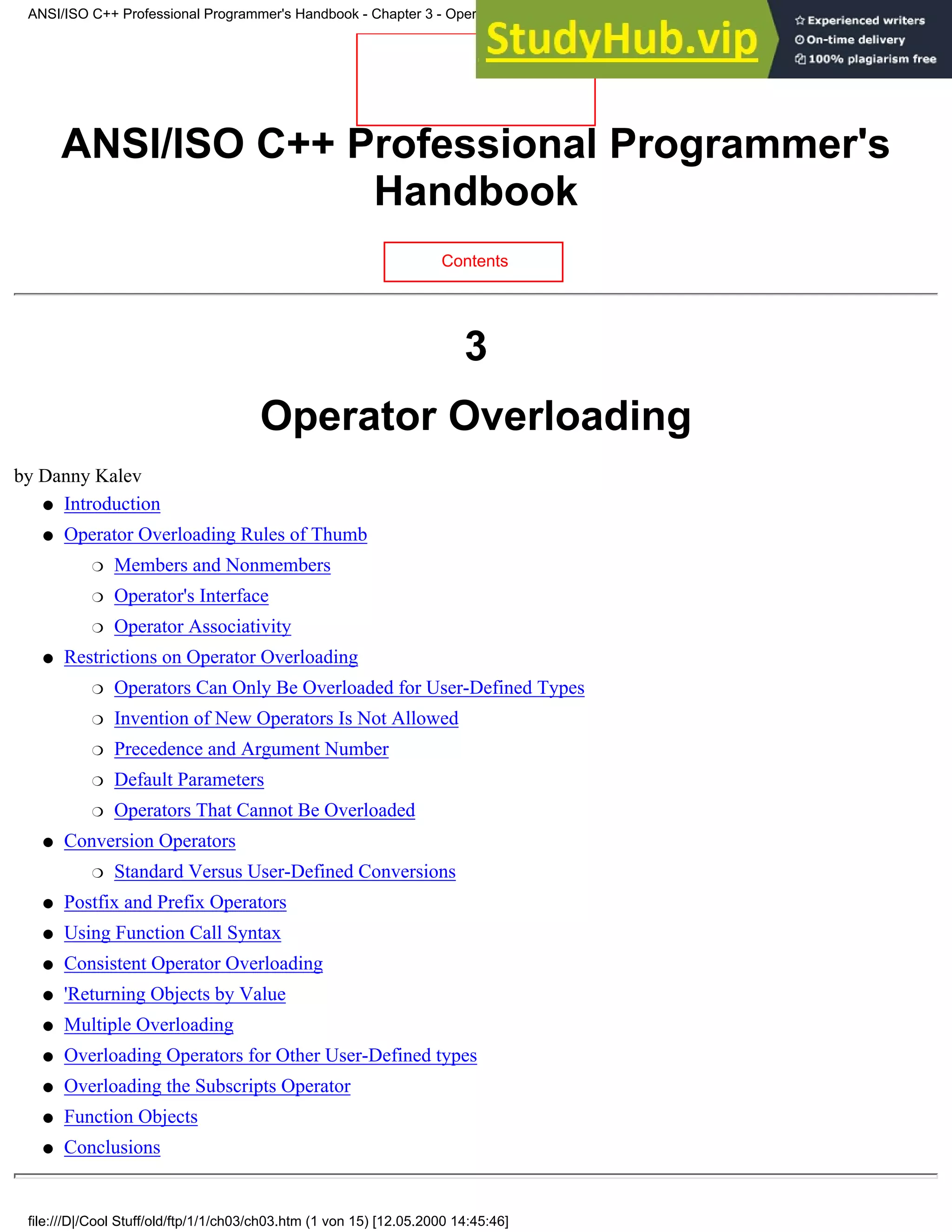 ANSI ISO C Professional Programmer S Handbook | PDF