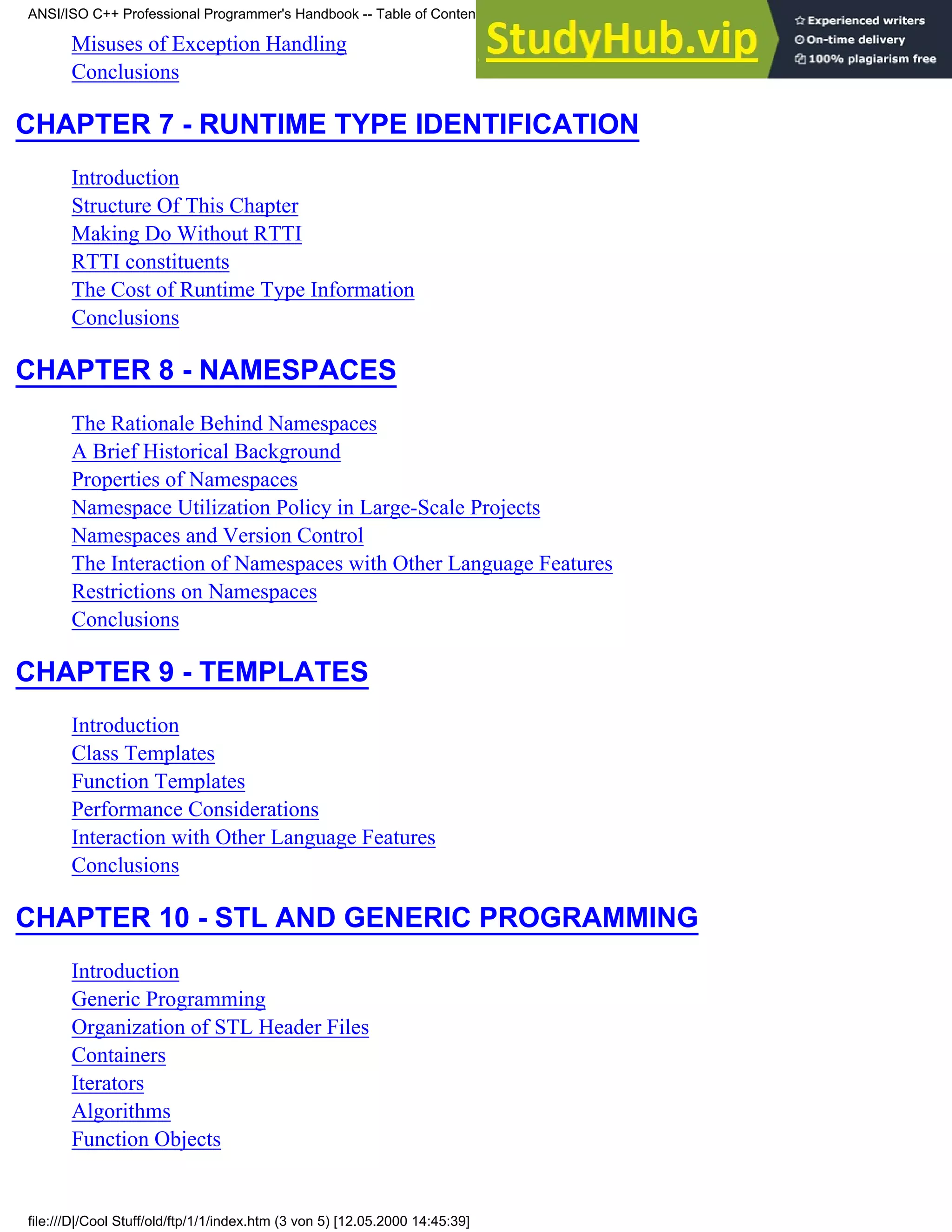 ANSI ISO C Professional Programmer S Handbook | PDF