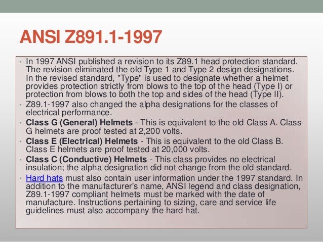 ANSI & OSHA Hard Hat Requirements