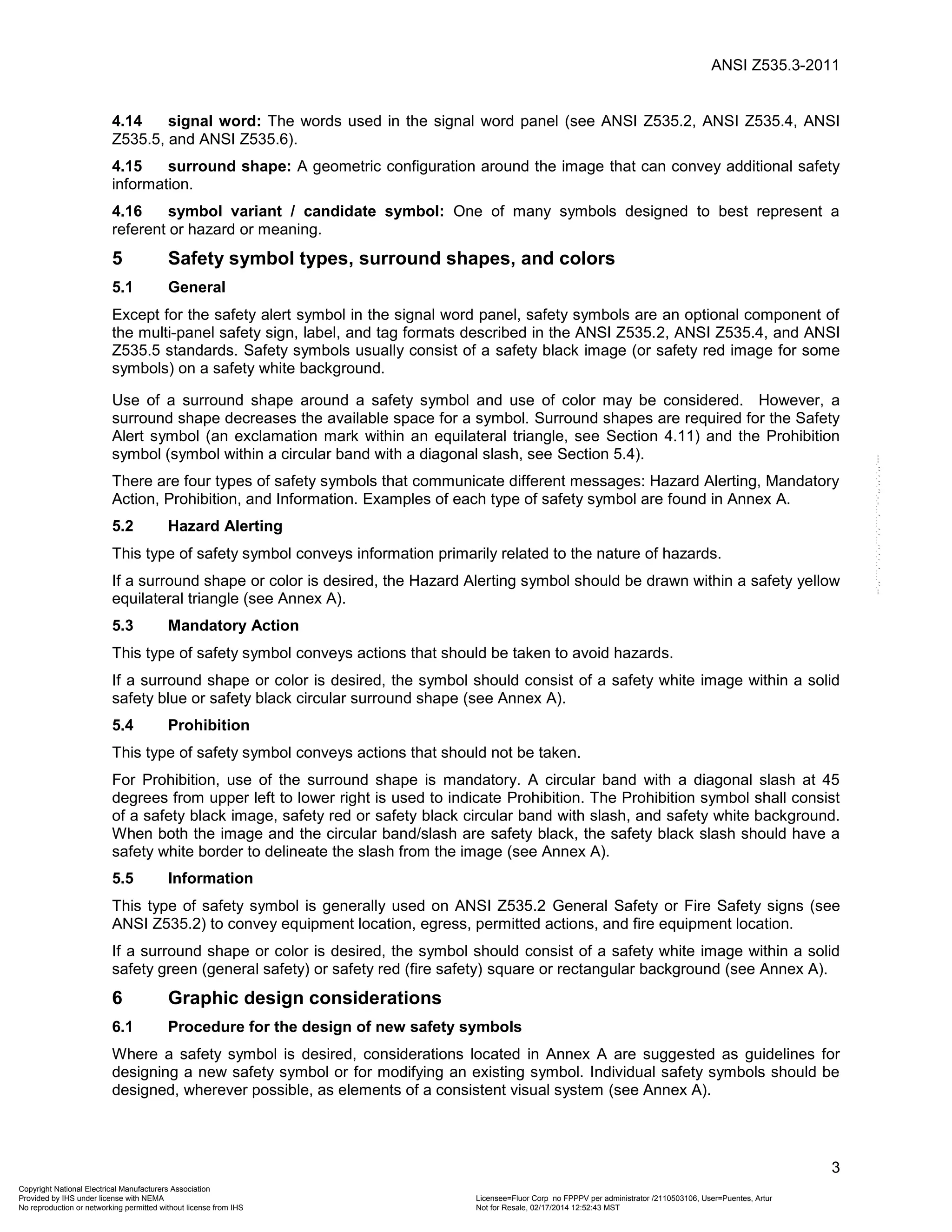 Ansi z535.3 2011 criteria for safety symbols | PDF