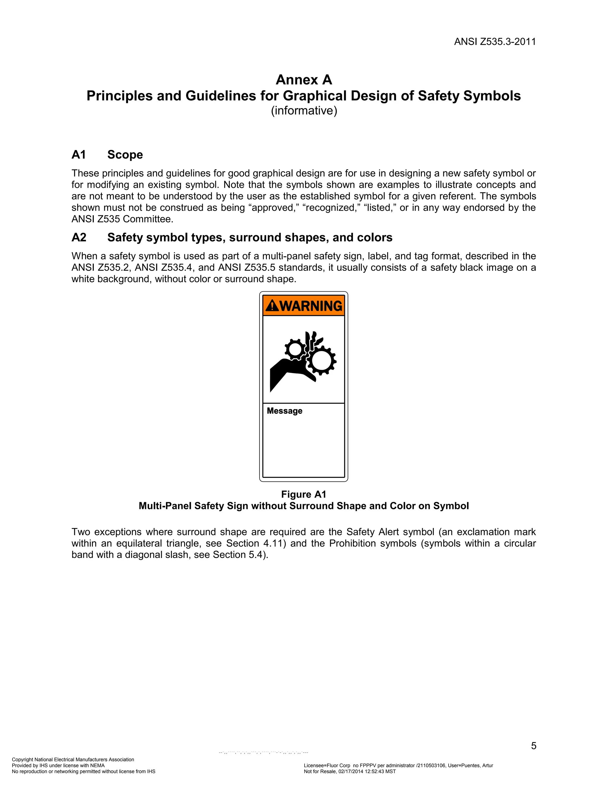 Ansi z535.3 2011 criteria for safety symbols | PDF
