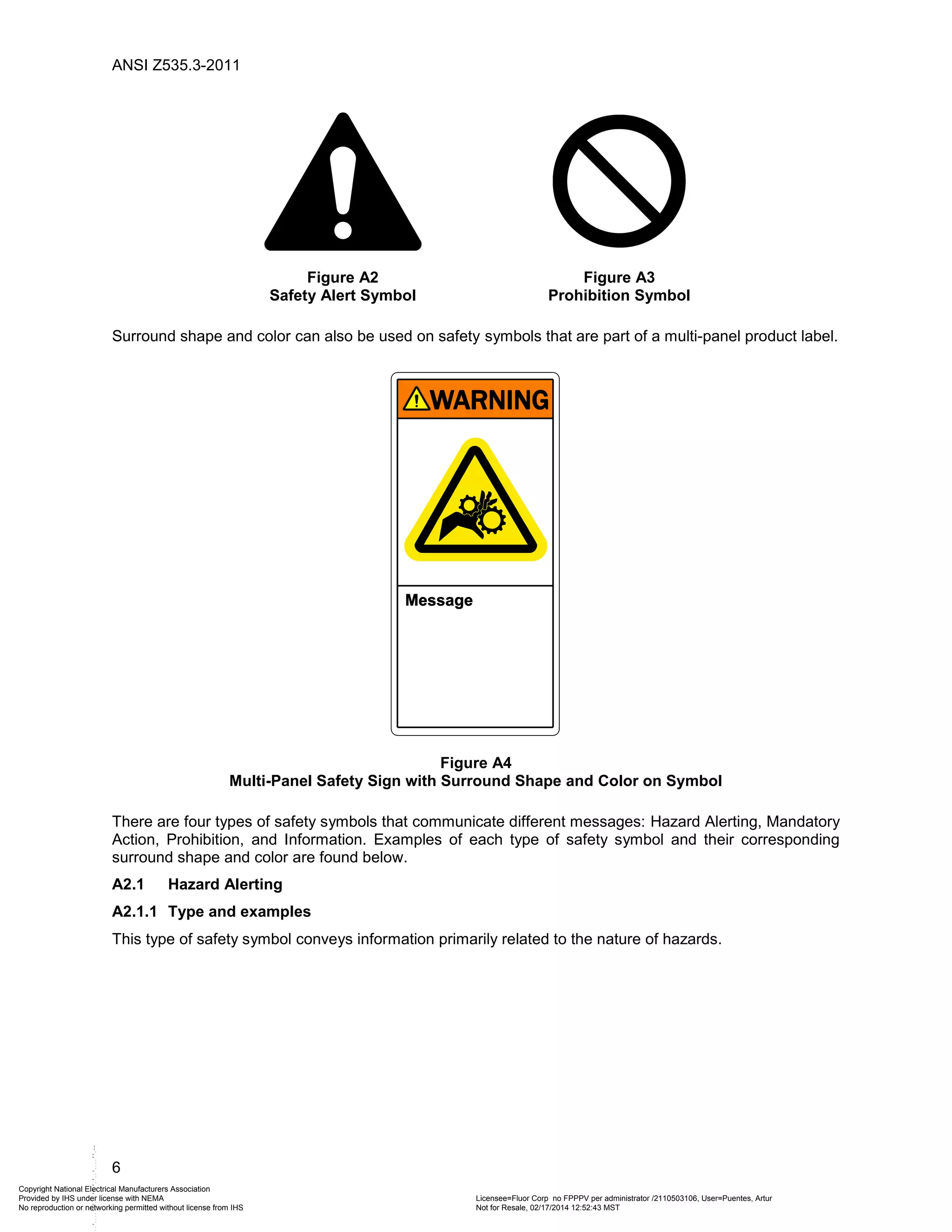 Ansi z535.3 2011 criteria for safety symbols | PDF