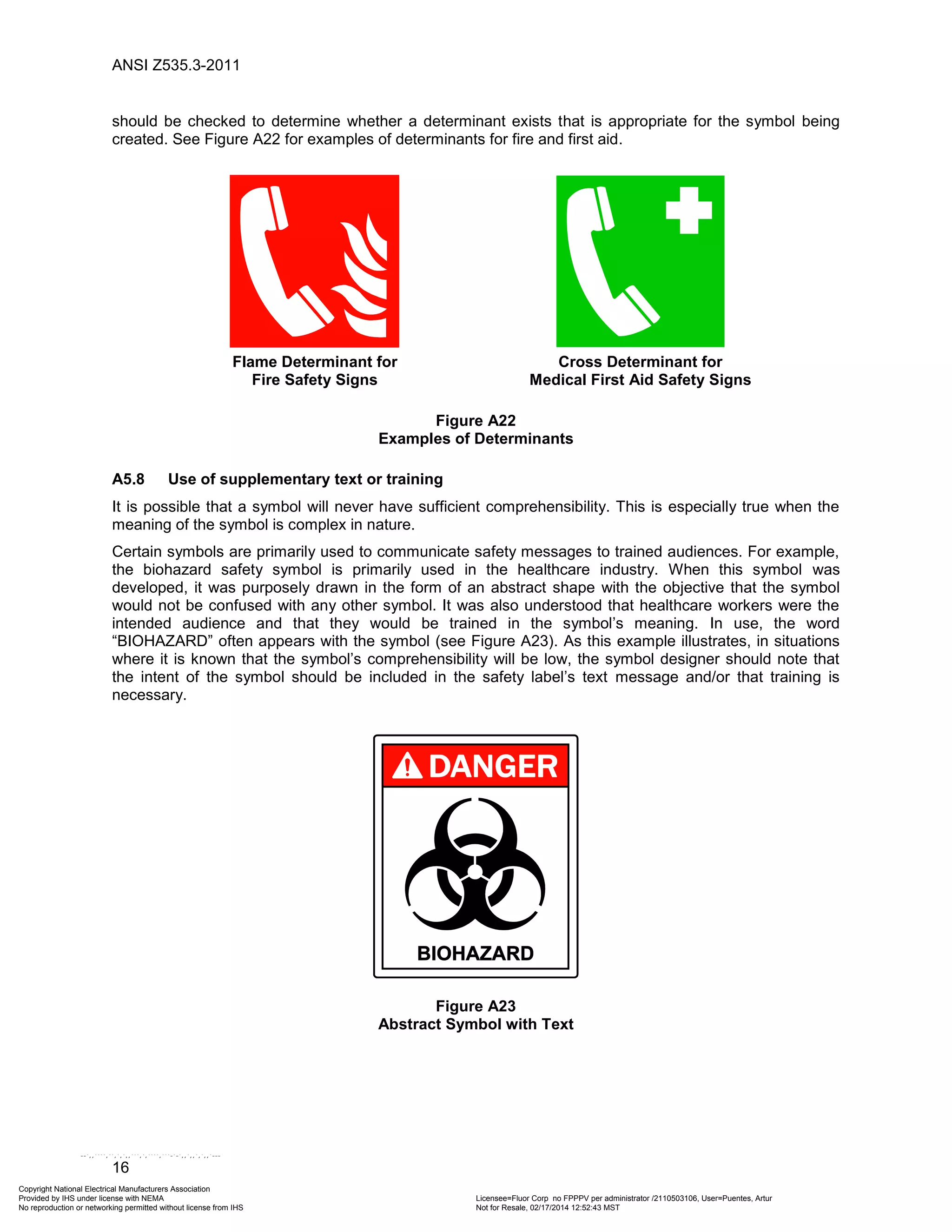 Ansi z535.3 2011 criteria for safety symbols | PDF