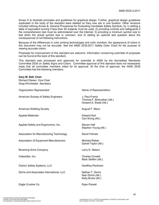 Ansi z535.3 2011 criteria for safety symbols | PDF
