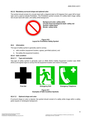 Ansi z535.3 2011 criteria for safety symbols | PDF