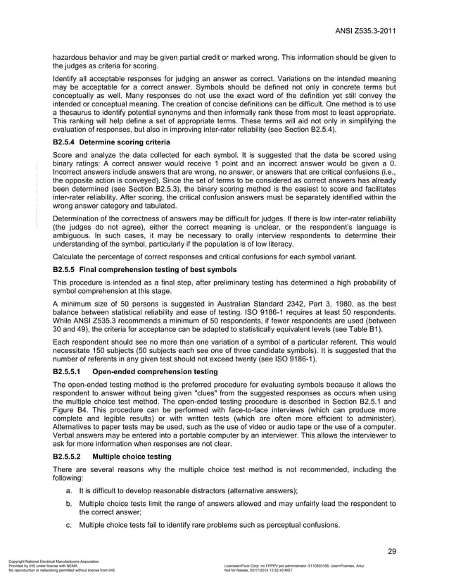 Ansi z535.3 2011 criteria for safety symbols | PDF