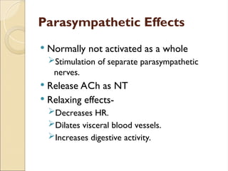 ANS_Lect-5.ppt sympathtic AND parasympathetic | PPT | Brain and Nervous System Disorders ...