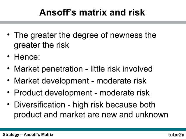 Ansoff Matrix Model.pdf | Financial Industry | Industries