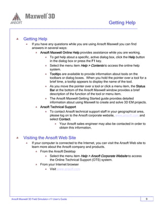 Ansoft Maxwell 3D v11 User Guide | PDF