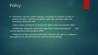 Autonomic nervous system test by shiva prasad | PPTX