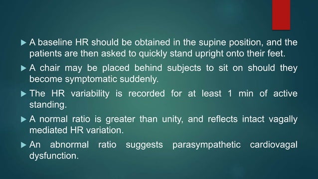 Autonomic nervous system testing arfa sulthana | PPT