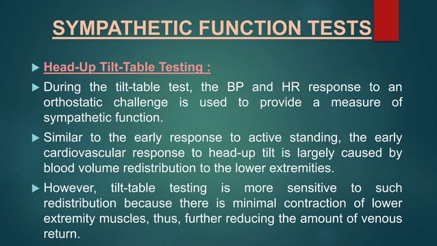 Autonomic nervous system testing arfa sulthana | PPT