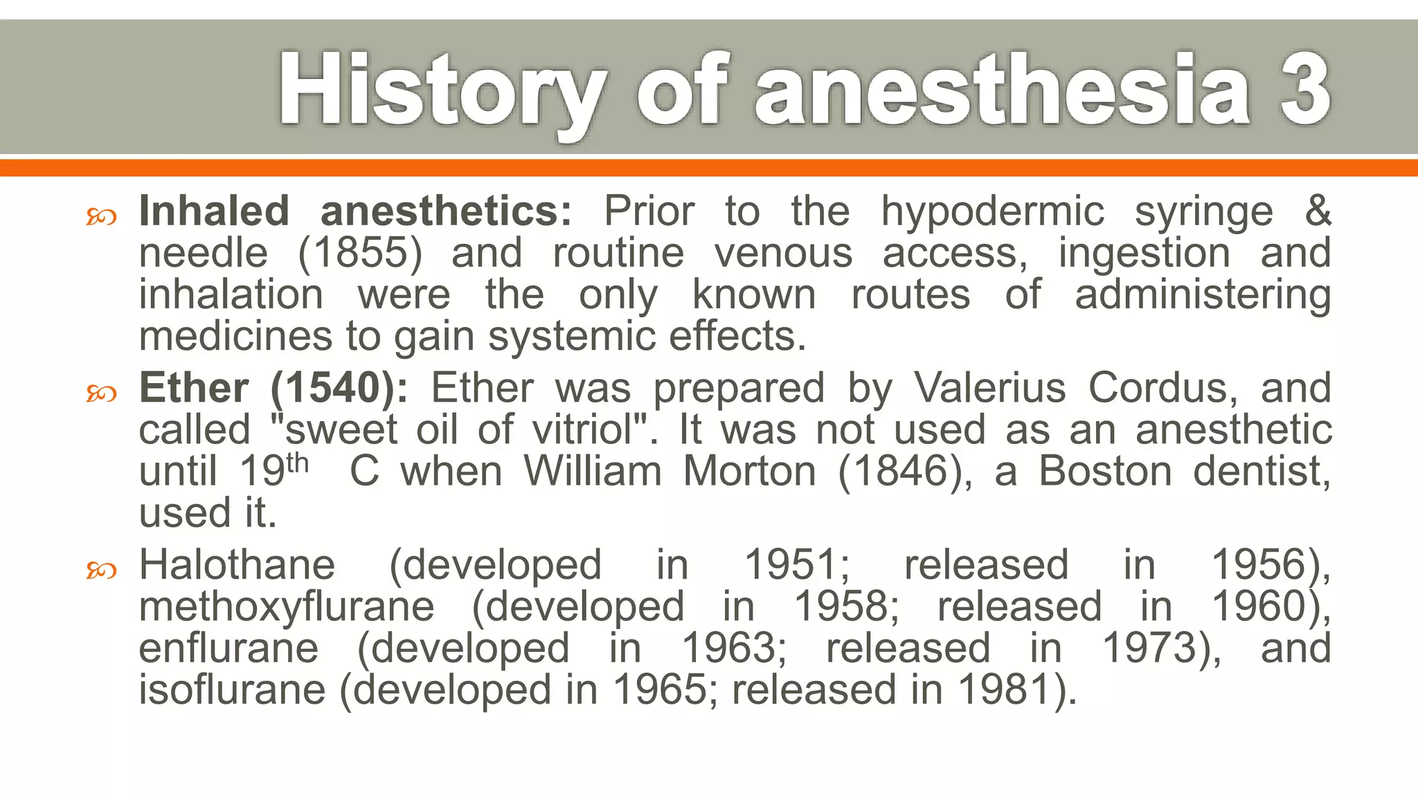 introduction to anesthesia | PPTX