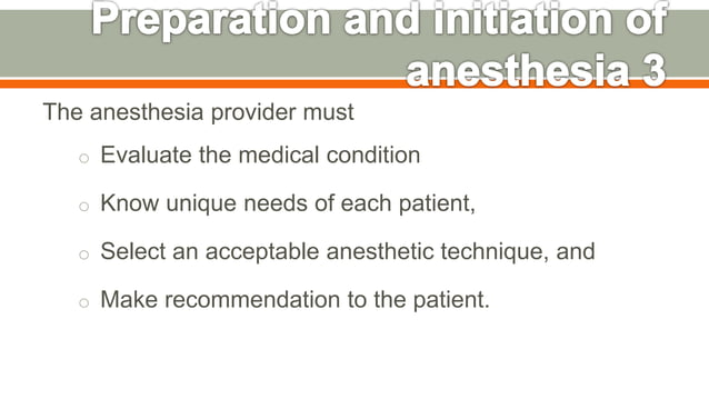 introduction to anesthesia | PPTX