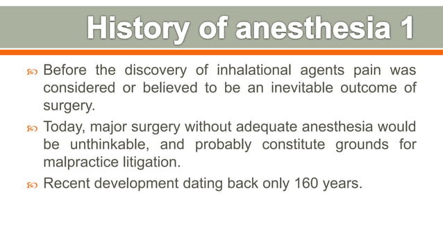 introduction to anesthesia | PPTX