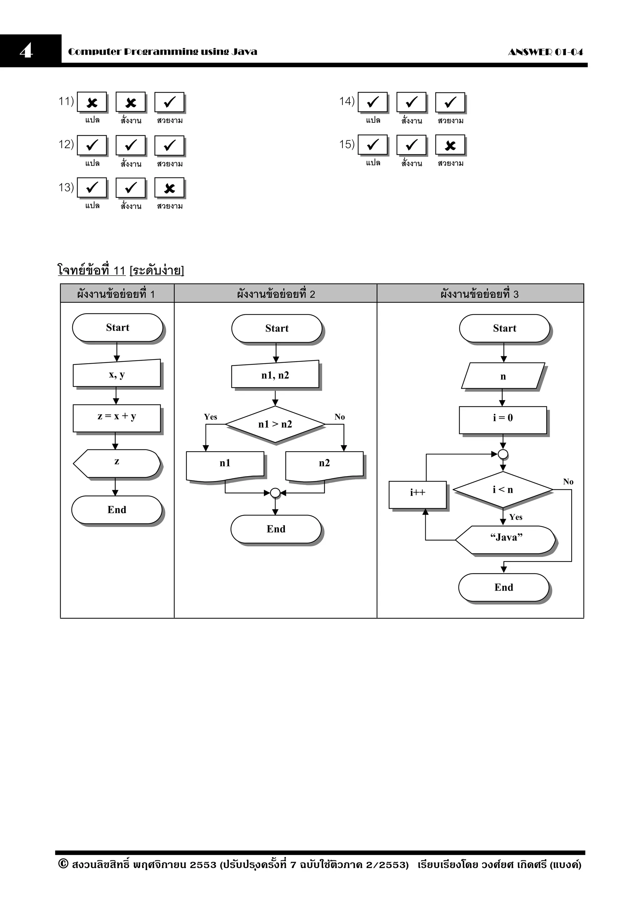 Java-Answer Chapter 01-04 | PDF