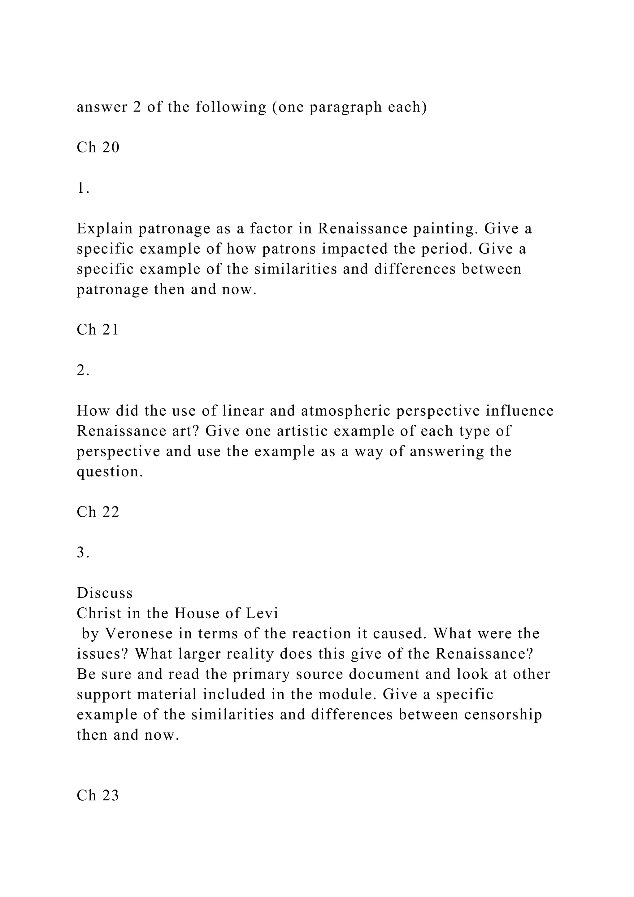 answer 2 of the following (one paragraph each)Ch 201.Exp.docx
