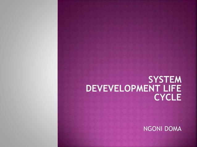 System Development Life Cycle | PPTX