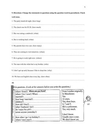 Answer and question | DOCX