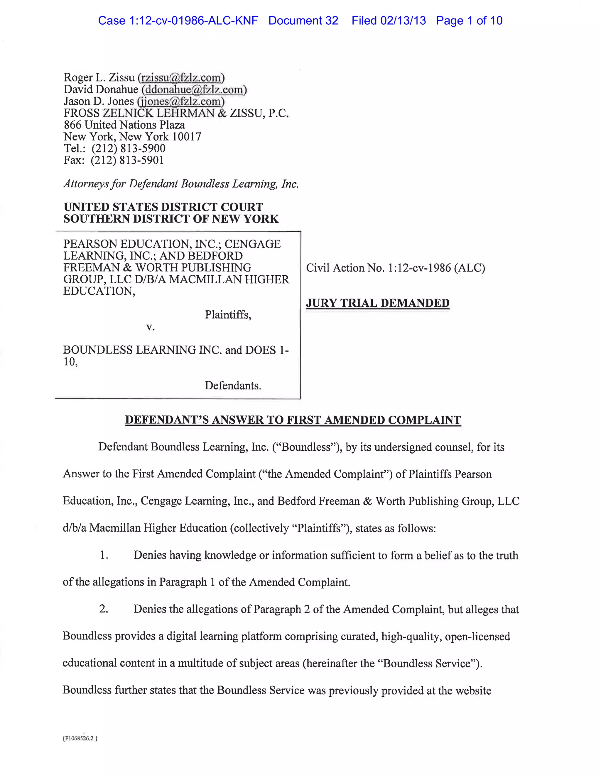 Boundless Demands Jury Trial | PDF
