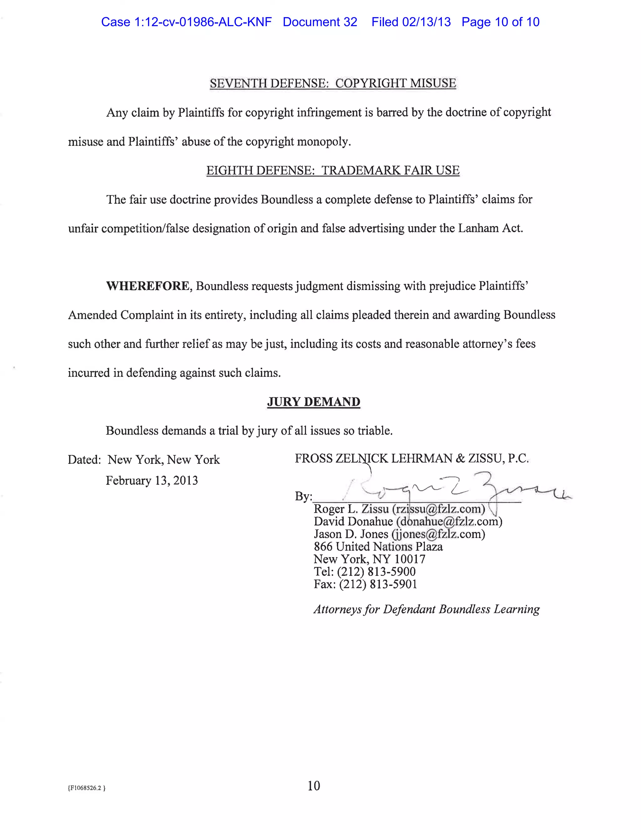 Boundless Demands Jury Trial | PDF