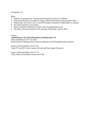 Answer assigment stabilitas & control. by suparman | DOCX