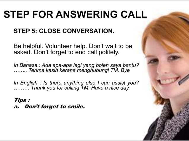 Answer call effectively | PPTX | IT and Internet Support | Internet