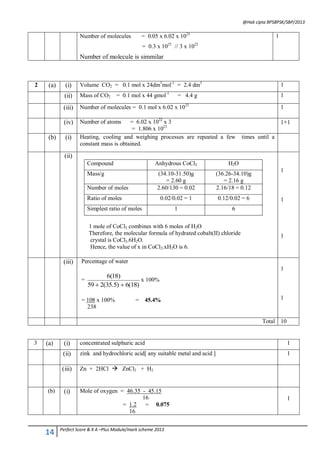 Answer Chemistry Perfect Score & X A Plus Module 2013 | PDF