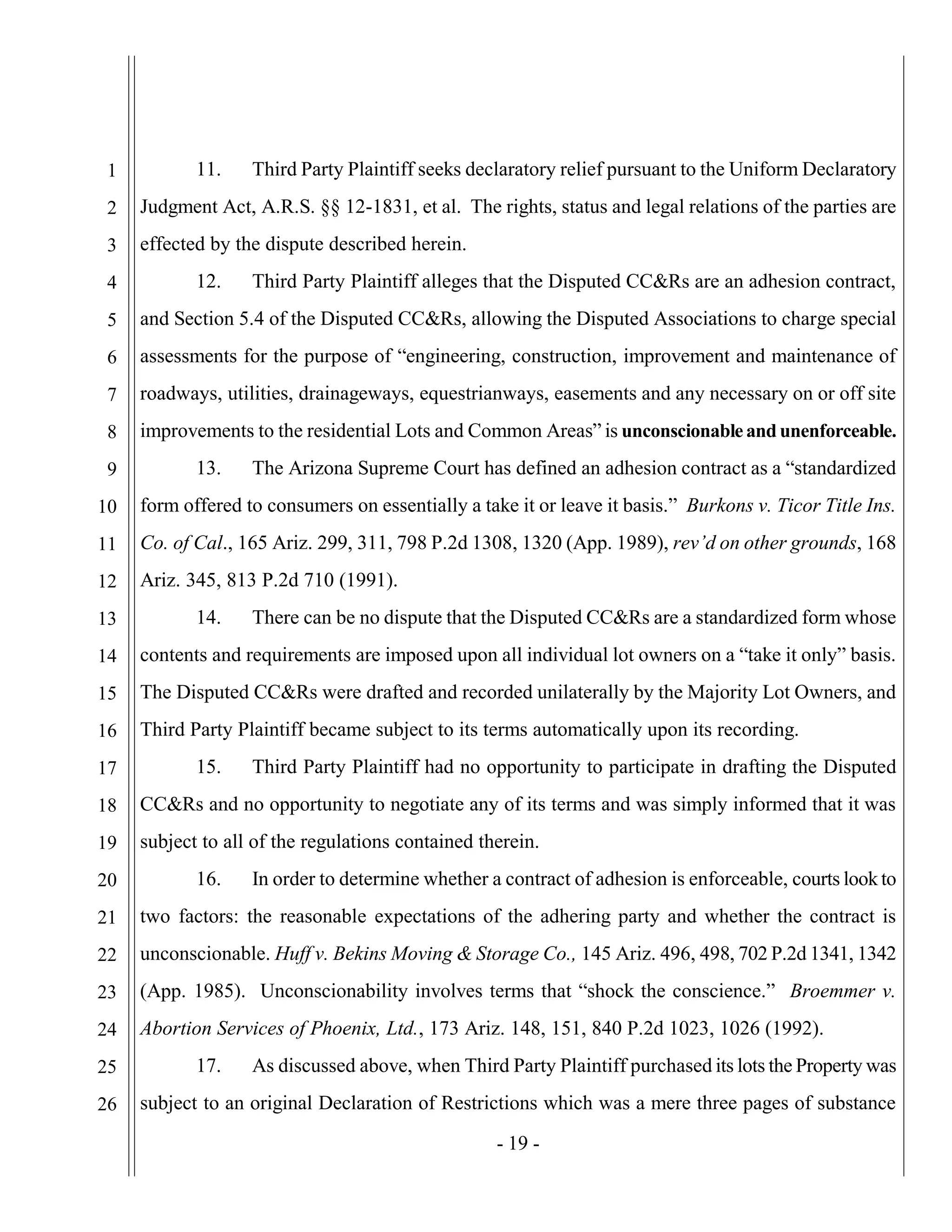 Answer counterclaim and 3rd party complaint | PDF