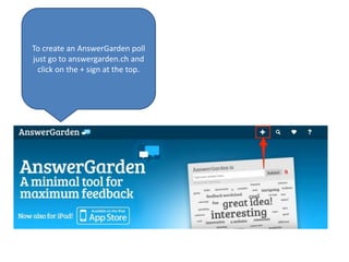 Answer garden | PPTX