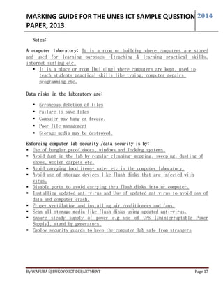 Answer guide to uneb sample question paper 2013 print by WAFUBA SJ ...