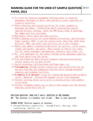 Answer guide to uneb sample question paper 2013 print by WAFUBA SJ ...