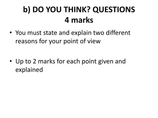 Answering an exam question | PPT